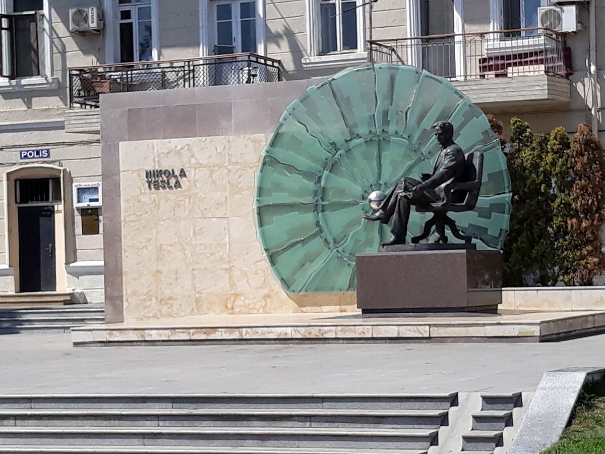 Monument to Nikola Tesla (Baku) - Nikola Tesla Map - Nikola Tesla Legend